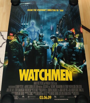 WATCHMEN Original Double Sided DS 27x40 Movie Poster MARVEL Zack Snyder ...