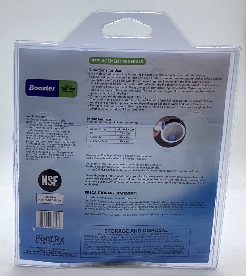 RX POOL - 7.5K-20K GAL BOOSTER | eBay