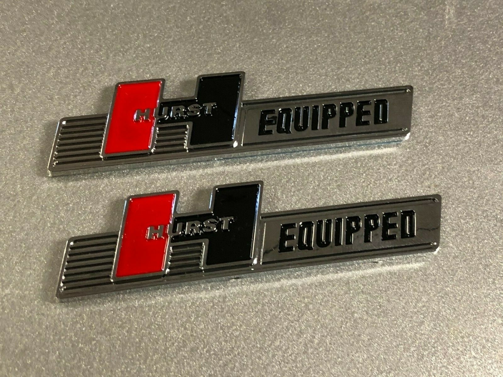 "Hurst Equipped Shifters Vintage Hot Rod Muscle Car Emblems Set of 2 ...