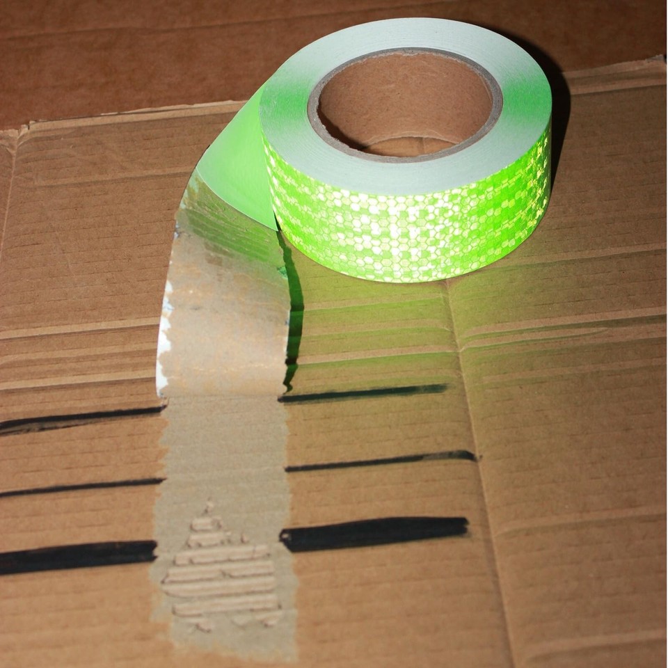 Green Reflective Tape 2 in X 66 FT for Cars, Waterproof High Visibility ...