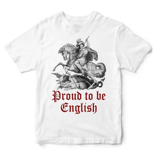 Proud to be English T Shirt Graphic Print St George's Day Gift For Kids ...