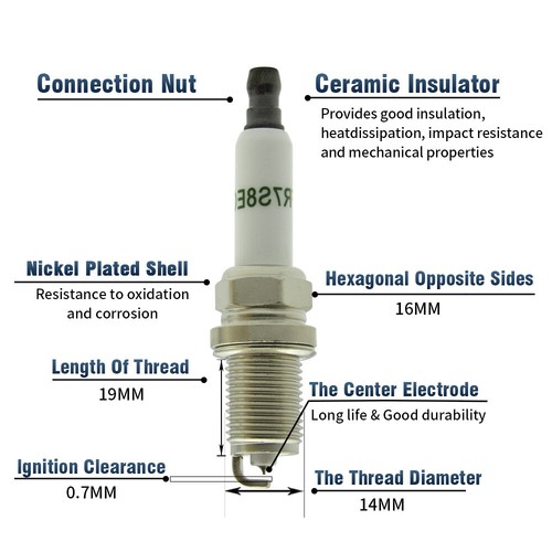 UF669 Ignition Coil + 4 Spark Plug FOR 1.4L Buick Encore Chevy Cruze ...