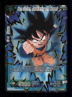 Son Goten, Awakening the Beast P-179 PR Gold Stamped Foil DBS Mythic ...