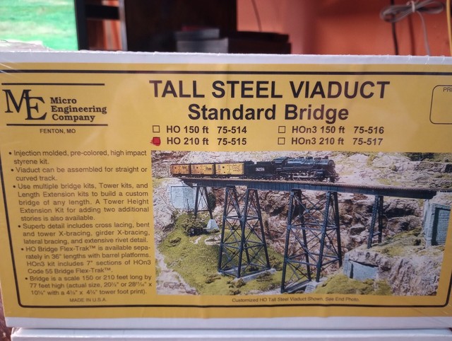 Tall Steel Viaduct 210 Foot Standard Bridge Micro Engineering Co Kit HO ...