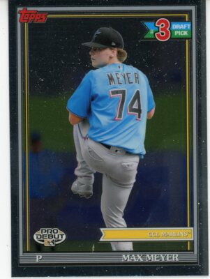 2021 Topps Pro Debut CHROME Max Meyer 2 CARD LOT | eBay