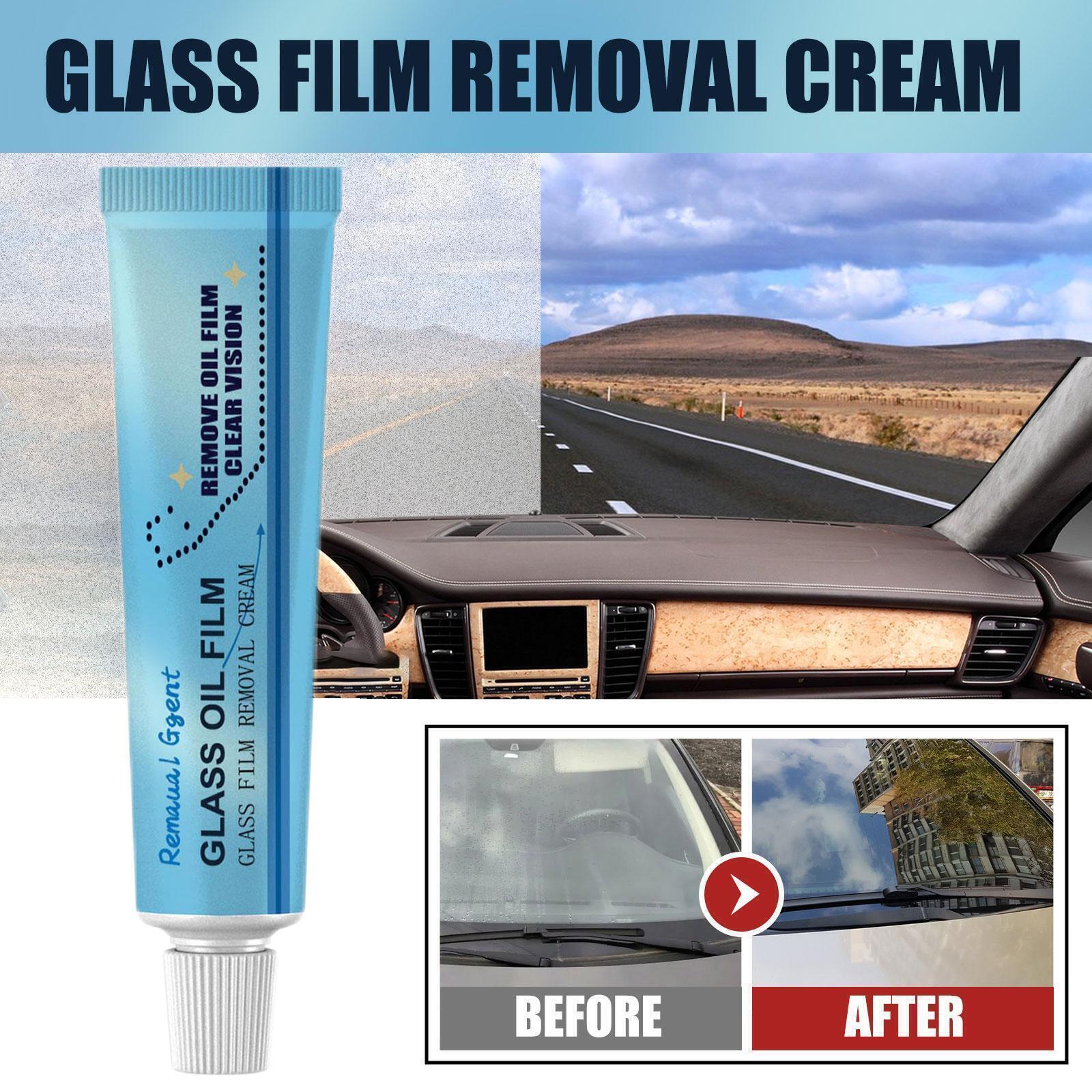 1 Set Car Cleaner Glass Oil Film Remover Windshields Cleaning + Sponge ...
