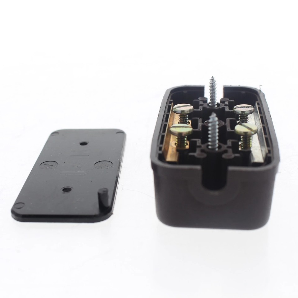 Leviton #303 Brown 15A 2-Prong Female Plug Adapter Connector Electrical ...