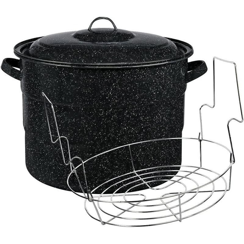 21.5 Quart Water Bath Canner W/ Jar Rack Dishwasher Safe Heat ...
