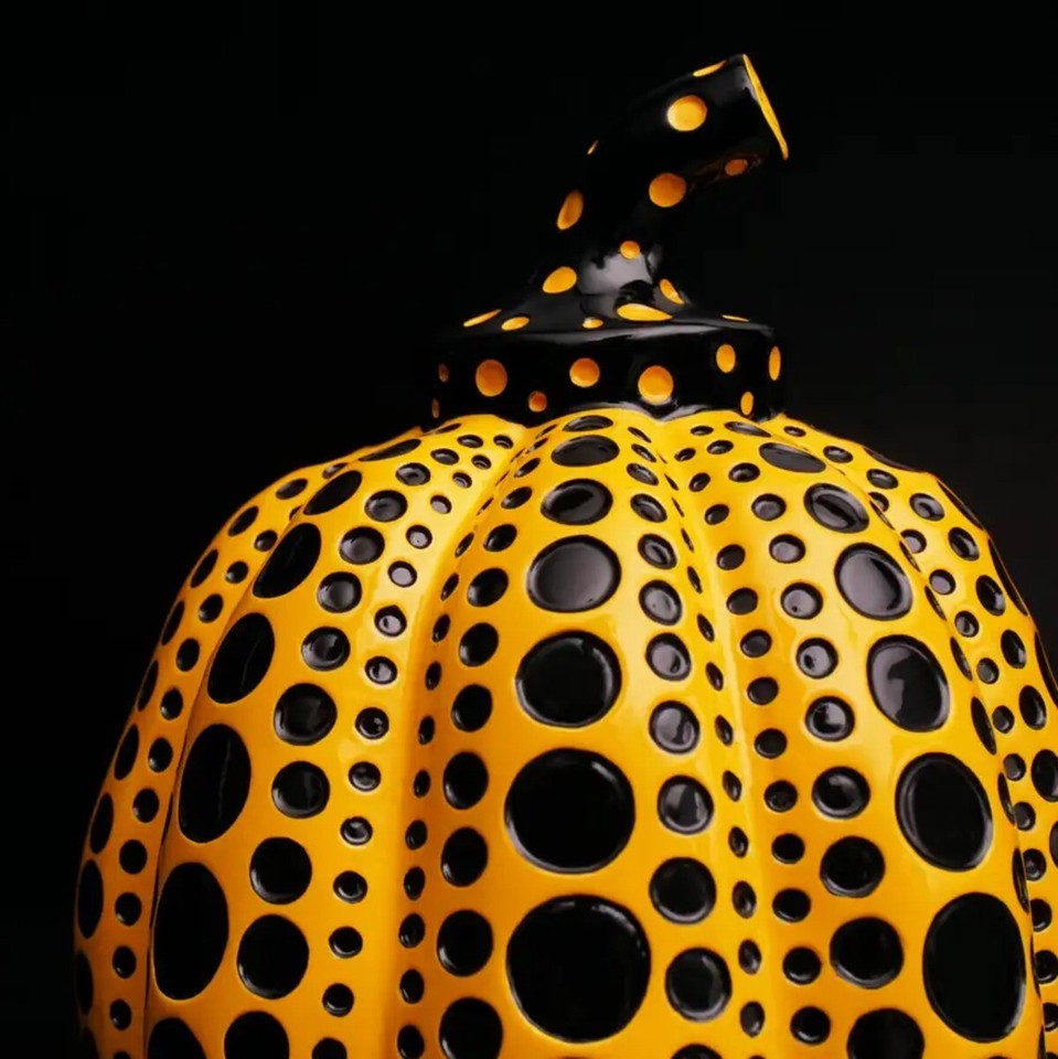 YAYOI KUSAMA 'Yellow Pumpkin' Sculpture Multiple Paperweight Polka Dot ...