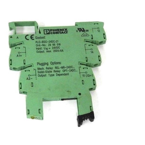 PHOENIX CONTACT PLC-BSC-24DC/21 TERMINAL BLOCK RELAY MODULE ORD. NO ...