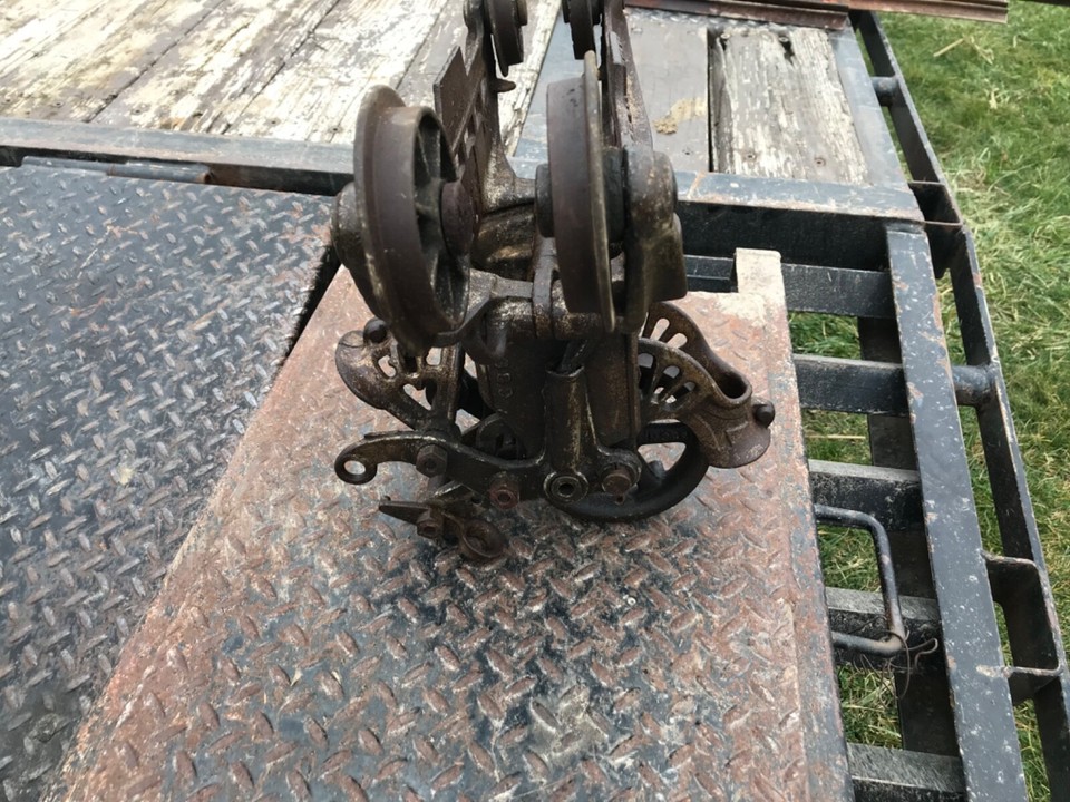 FE Myers & Bro. O.K. Unloader Hay Trolley Cast Iron Ashland Ohio ,Man ...