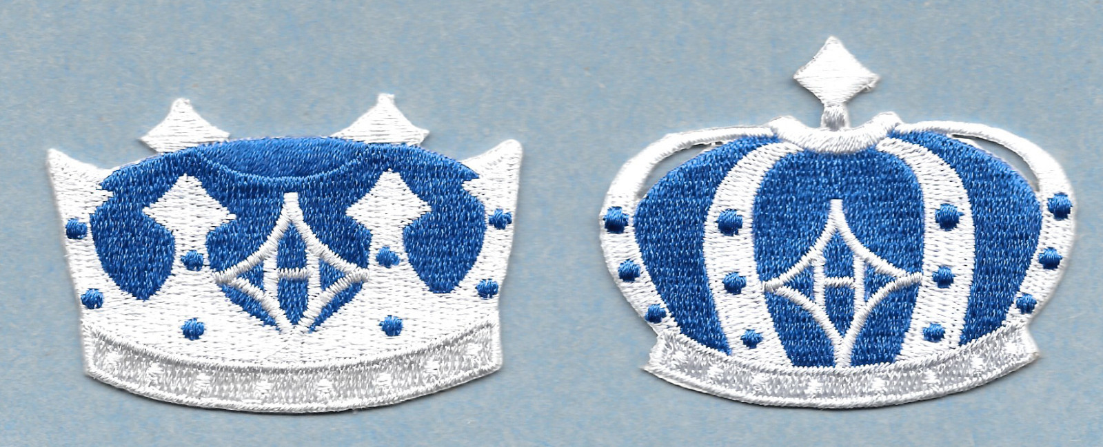 (Set Of 2) Crown - King - Queen - Embroidered Iron On Applique Patches ...