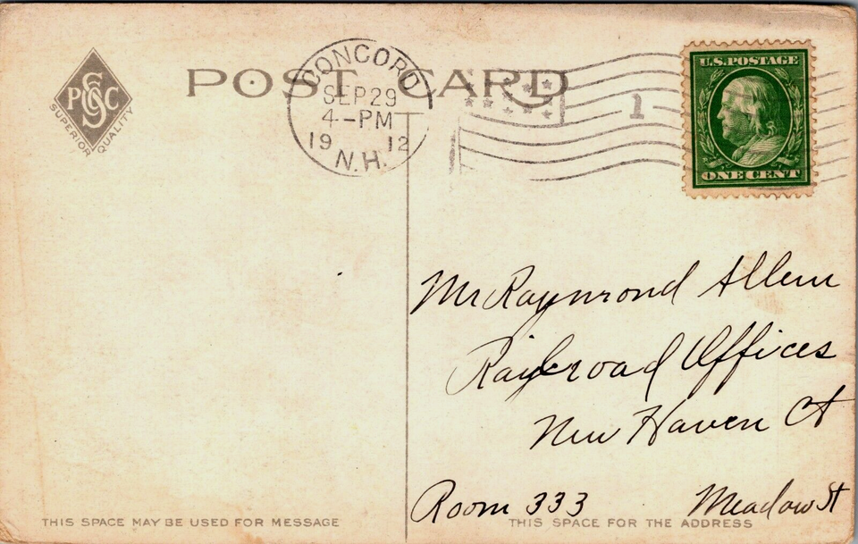 Postcard Concord New Hampshire Hannah Dustin Monument Posted 1912 | eBay