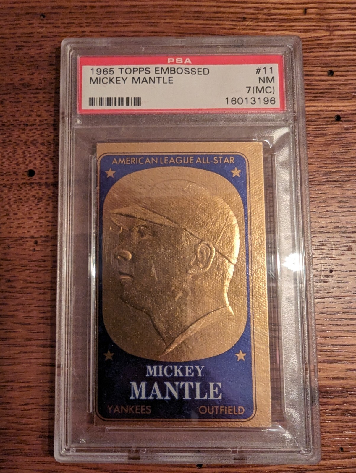 Mickey Mantle, PSA 7, 1965 Topps Embossed, #11 Yankees | eBay