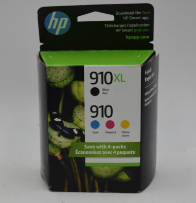 New Genuine HP 910XL Black 910 Color Ink Cartridges EXP 10/2025 ...