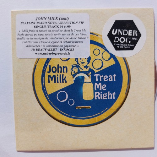 JOHN MILK : TREAT ME RIGHT ♦ CD ALBUM PROMO ♦ | eBay