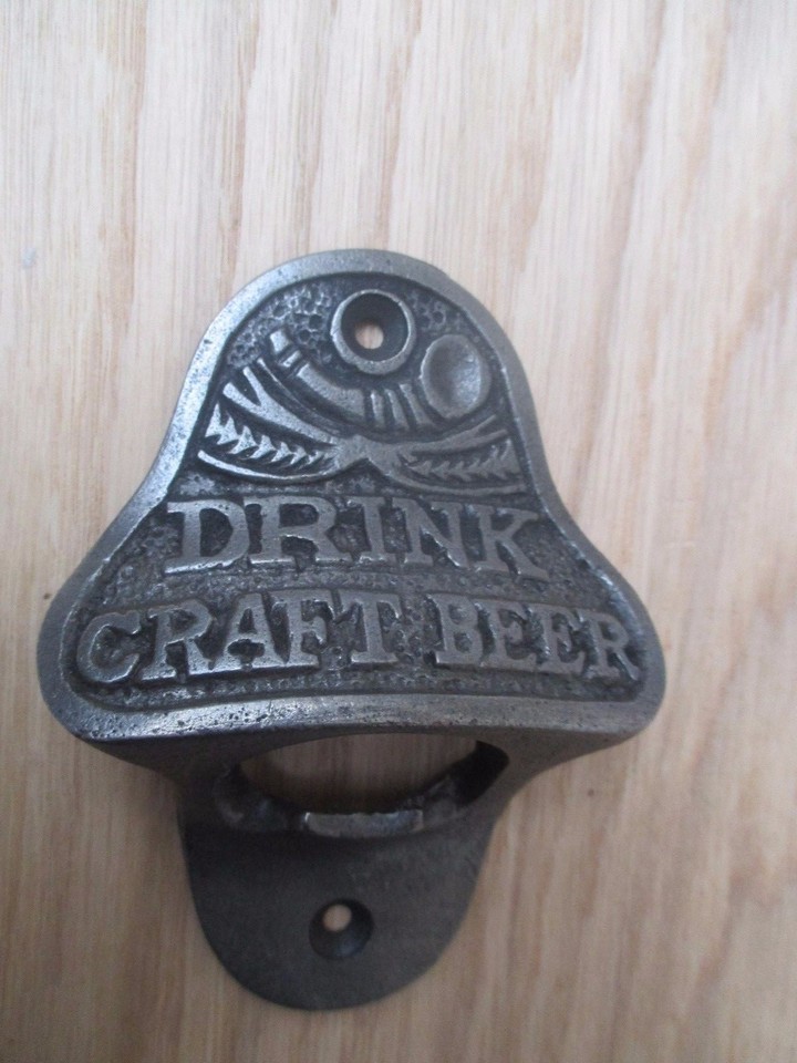 Cast iron Vintage rustic old retro Collectable Wall mounted Beer Bottle ...