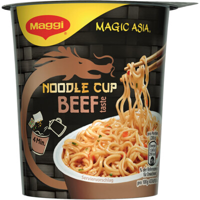 Maggi Magic Asia Noodle Cup Beef Snack mit Rindgeschmack 63g | eBay.de