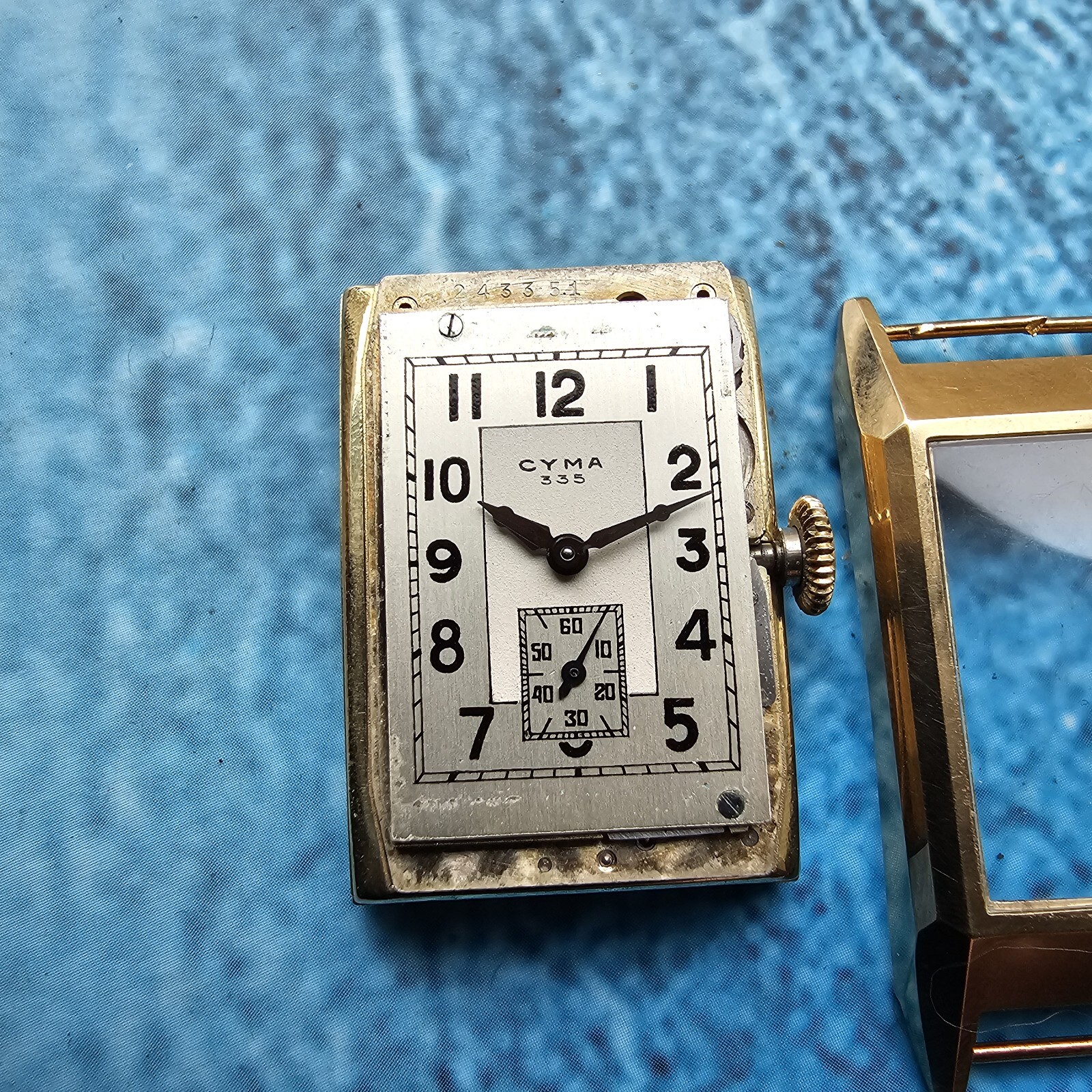 Vintage 14k Solid Gold Cyma 335 Tank Men's Watch 14ct | eBay