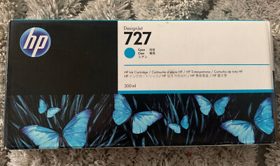HP 727 Genuine Cyan Ink F9J76A - 300ml Original OEM T930 T1530 T2530 | eBay