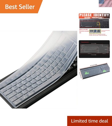 Washable Clear Keyboard Cover for 104/107 Keys - Durable & Removable ...