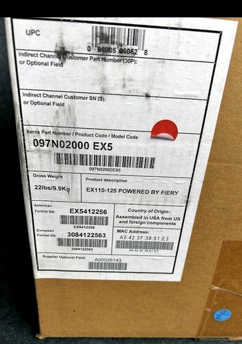 NEW! Fiery External Print Server For Xerox D110,D125 Production ...