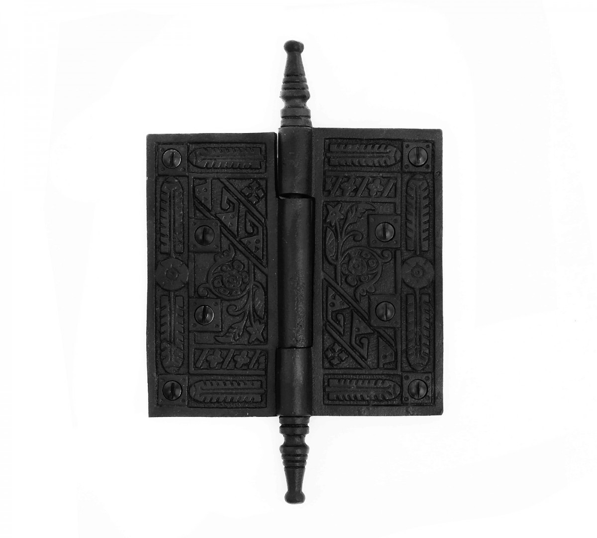 3 Pcs Black Butt Hinge Wrought Iron Victorian Steeple Tip Rust ...