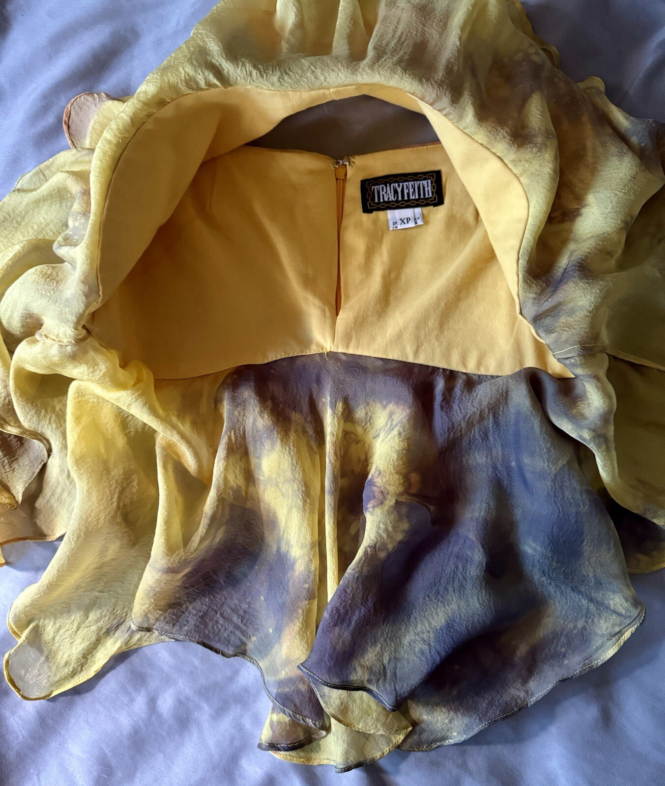 TRACY FEITH Vintage Y2K Skirt XS Early 2000s Fairy Handkerchief Paris ...