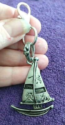 *Pewter? Sailboat Sailing Key Chain - For Keys Backpack Purse Pull ...