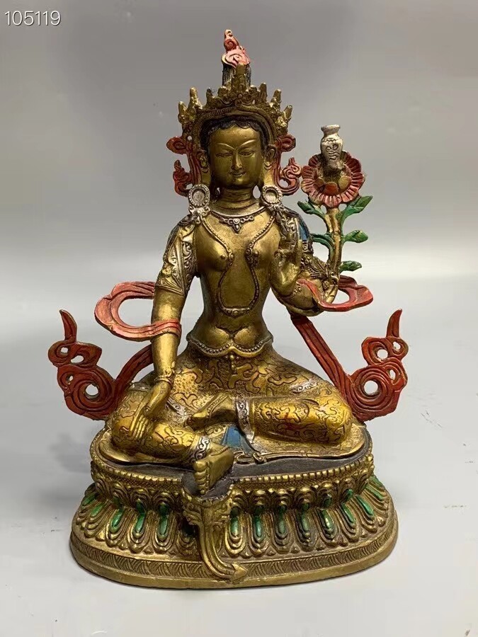 Collected Ancient Old exquisite Pure copper Buddha Bodhisattva Copper ...