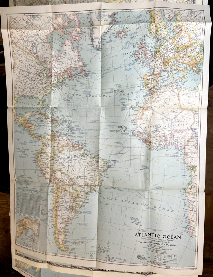 Vintage National Geographic Collectible Maps (5 Maps Total) 1939 & 1941 ...