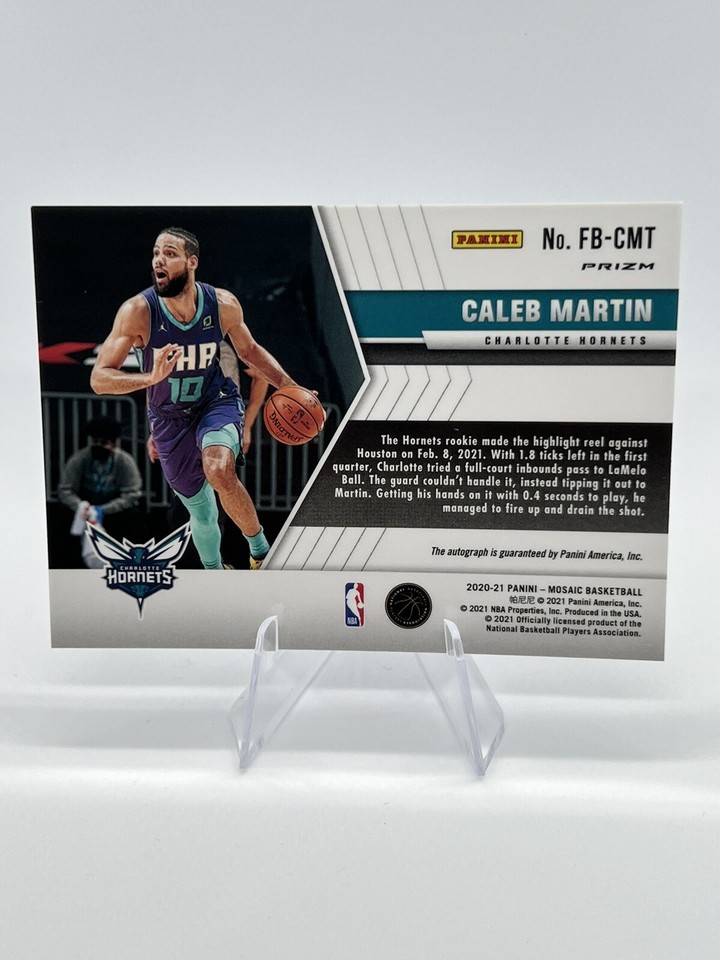 2020 CALEB MARTIN AUTO RC FB-CMT MOSAIC PANINI ROOKIE AUTOGRAPH HORNETS ...
