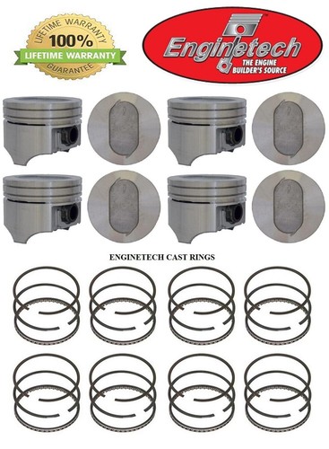 1988-1992 Ford Truck 460 V8 Enginetech Dish Top Piston Set With Rings | P3013 | Aftermarket ...