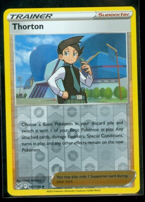 Pokemon THORTON 167/196 - Lost Origin - Rev Holo - MINT | eBay