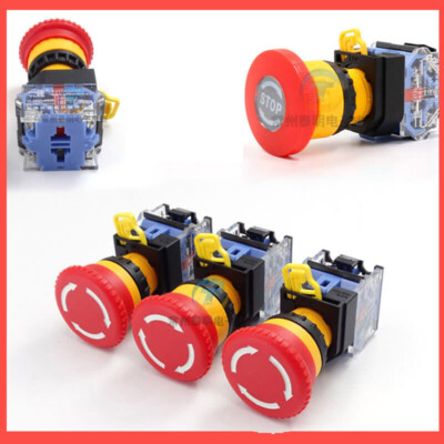 22mm Red Green E-STOP Switch Emergency Stop Push Button Switch 12-220V ...