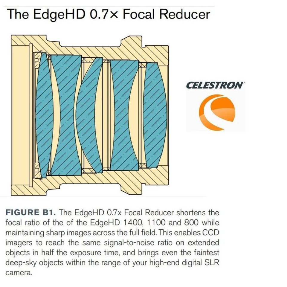 Celestron 0.7x Focal Reducer for Celestron 8" Edge HD Scopes and ...