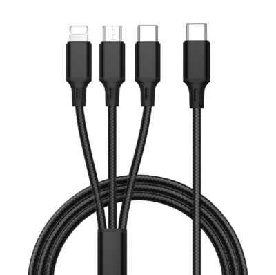2pcs Universal Type-C 3 In 1 Mobile Phone Charging Cable Multi-port ...