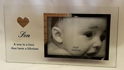 Son Glass Heart Photo Frame | eBay Australia