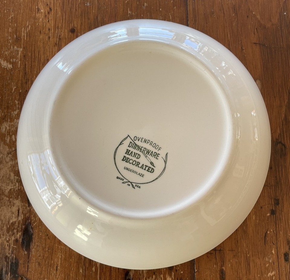 2 Vtg Ovenproof Dinnerware Pine Cone Pattern Soup Bowls 8” Salad | eBay