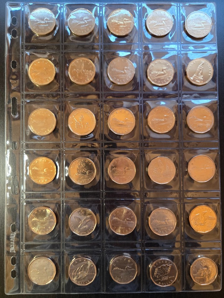 Canada 1 Dollar Loonie Complete Coin Collection 1987-2020 Full Set 53 ...