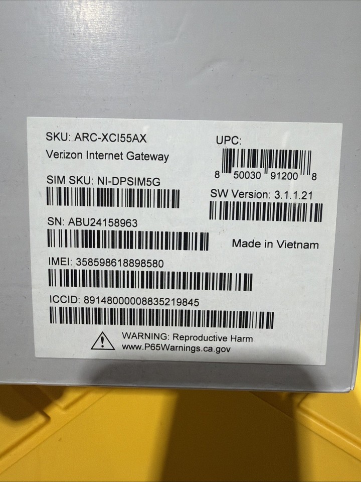 Verizon ARC-XC155AX White 5G LTE Internet Gateway Home Router Wi-Fi | eBay