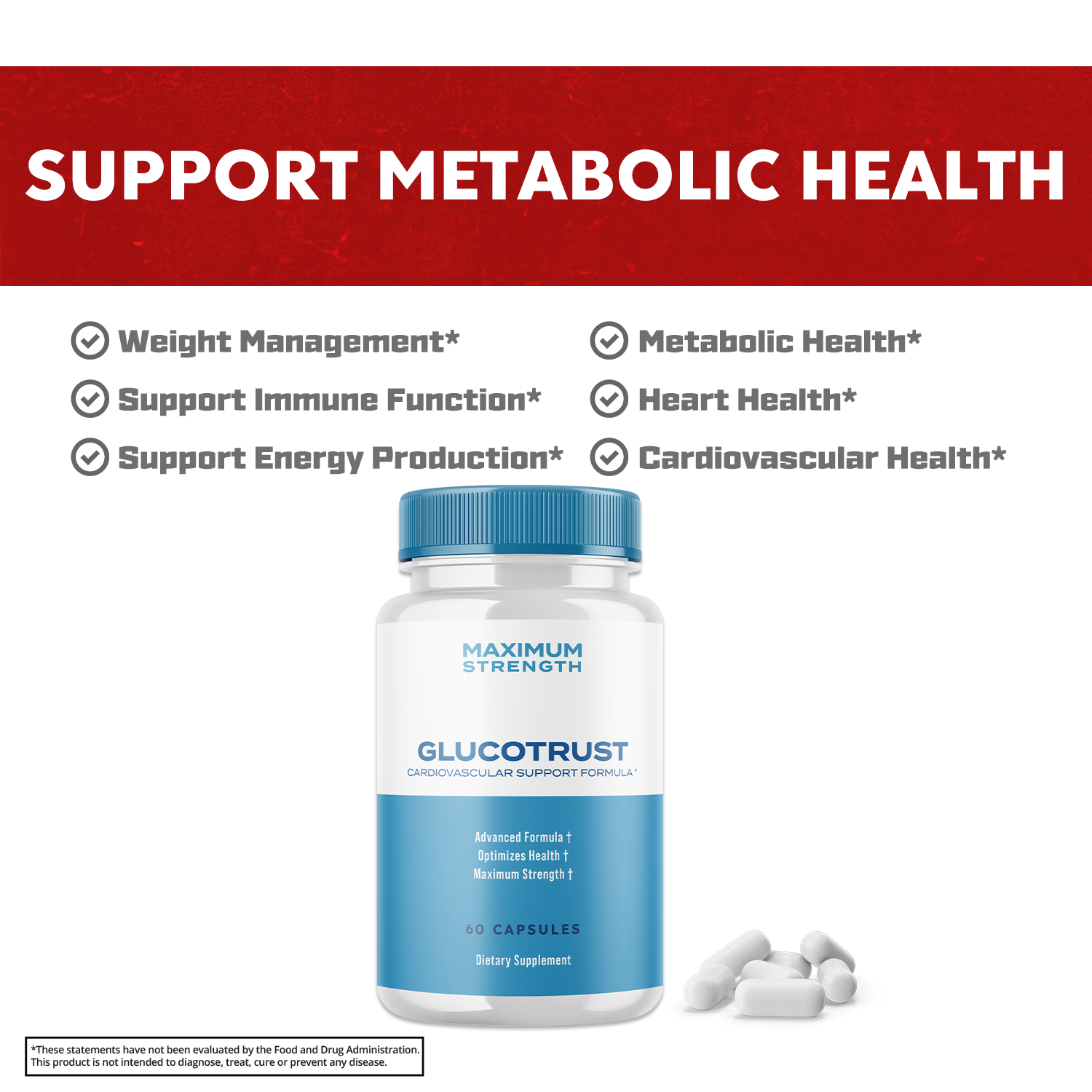 (3 Pack) Glucotrust, Glucotrust Blood Sugar Support Supplement (180 ...