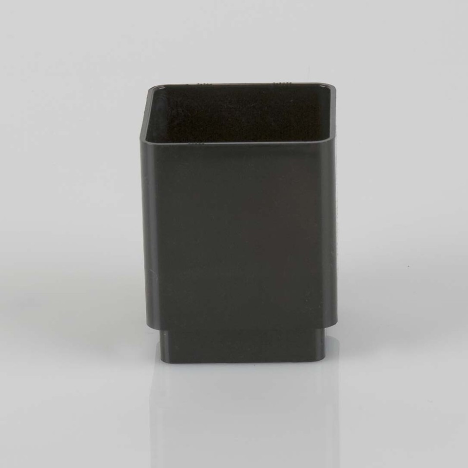 BLACK SQUARE Plastic Gutter UPVC Guttering 114mm 65mm Downpipe ...