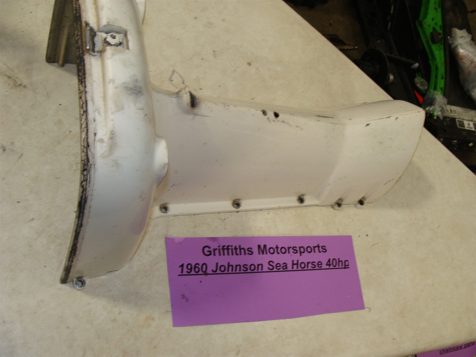 1960 JOHNSON Sea Horse 40hp RDS-22 rear exhaust cover cowl cowling ...