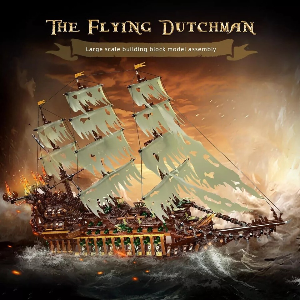 Mould King 13197 Flying Dutchman Ship Caribbean Pirate Building Block ...