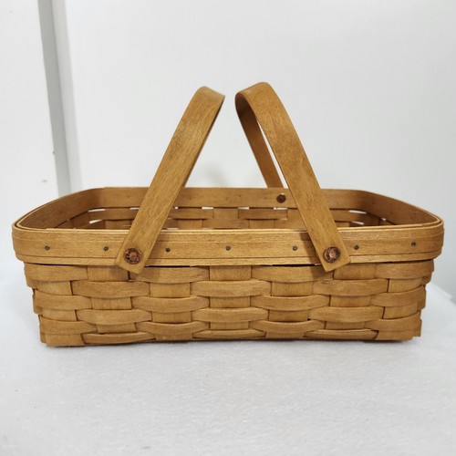 Longaberger 2005 Warm Brown Small Gathering Basket Swing Handles~PICNIC ...