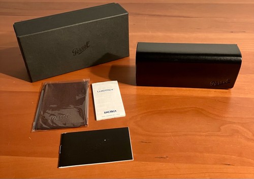 Persol Sunglasses Eyeglasses Sunglasses Leather Black Case Full Set ...