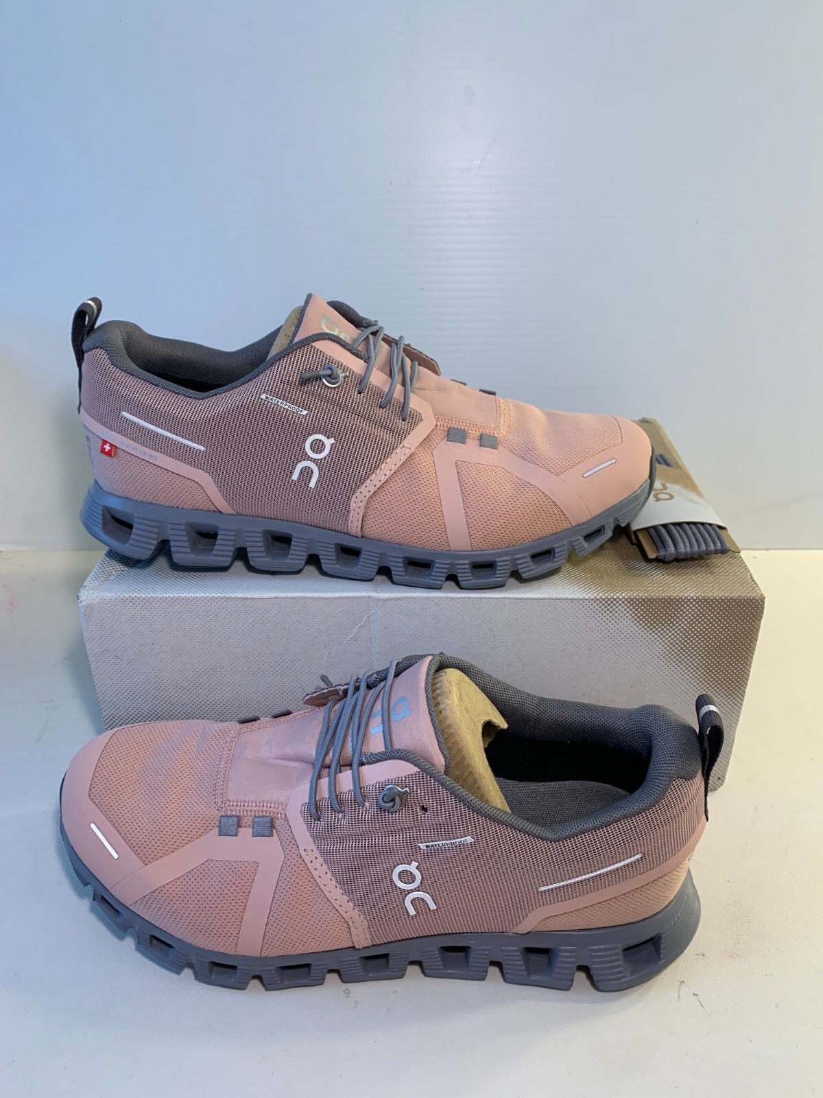 .829 On Cloud 5 Waterproof, Rose/Fossil, Womens Runni… - Gem