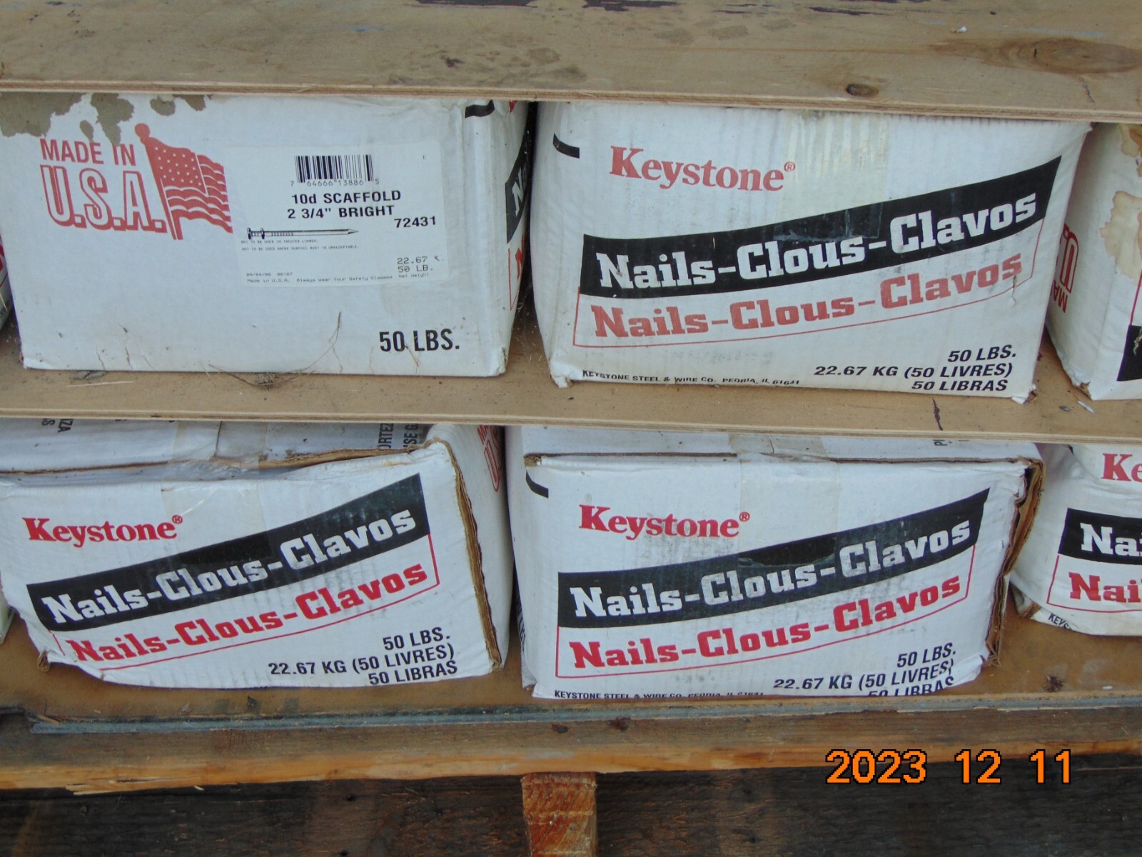 *1600 LBS* 10D 2-3/4" Duplex Nails Smooth Bright DOUBLE HEAD 10DUP 32 X ...