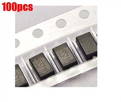 100 Pcs Surface Mount SR1100 SS110 1A 100V Smd Schottky Power Rectifier ...